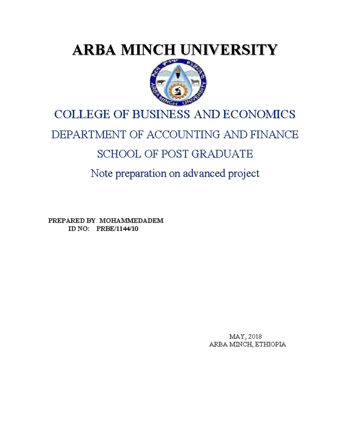 Note on project cycle model - A A R R B B A A M M C C O O L L L L E E G ...