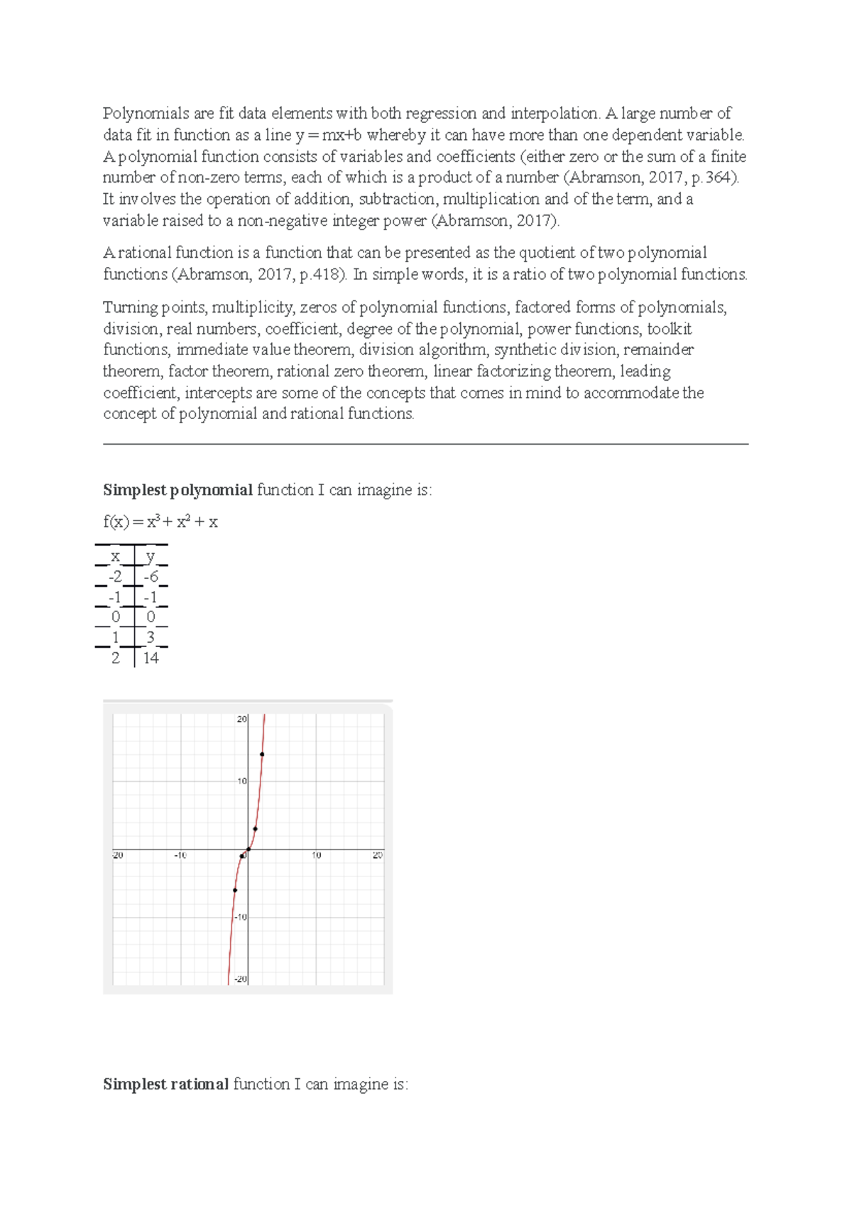 Learning Journal Unit 3 - Polynomials are fit data elements with both ...