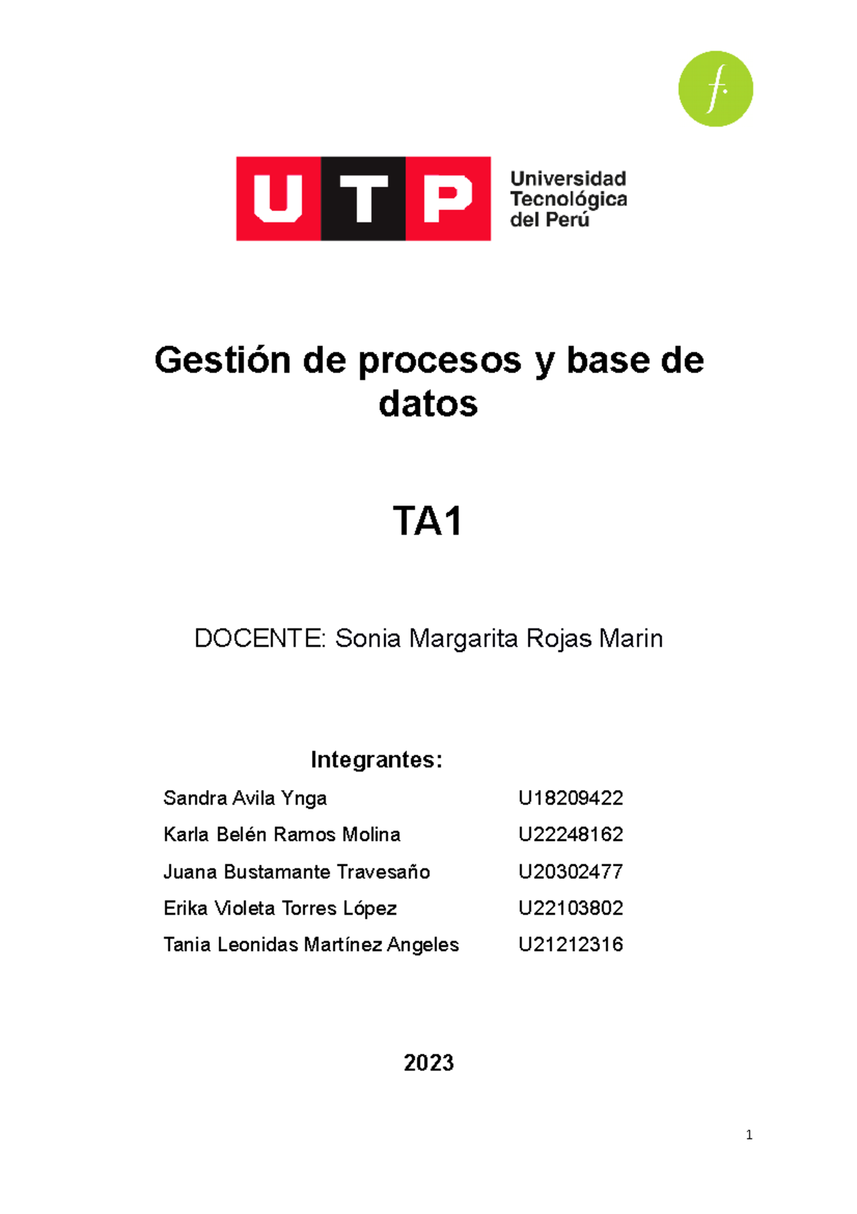 TA1 Gestion de proceso y base de datos - Gestión de procesos y base de ...