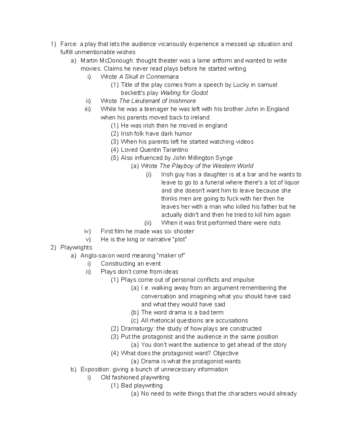 Theatre Notes from 10 18 16-10 25 16 - Farce: a play that lets the ...