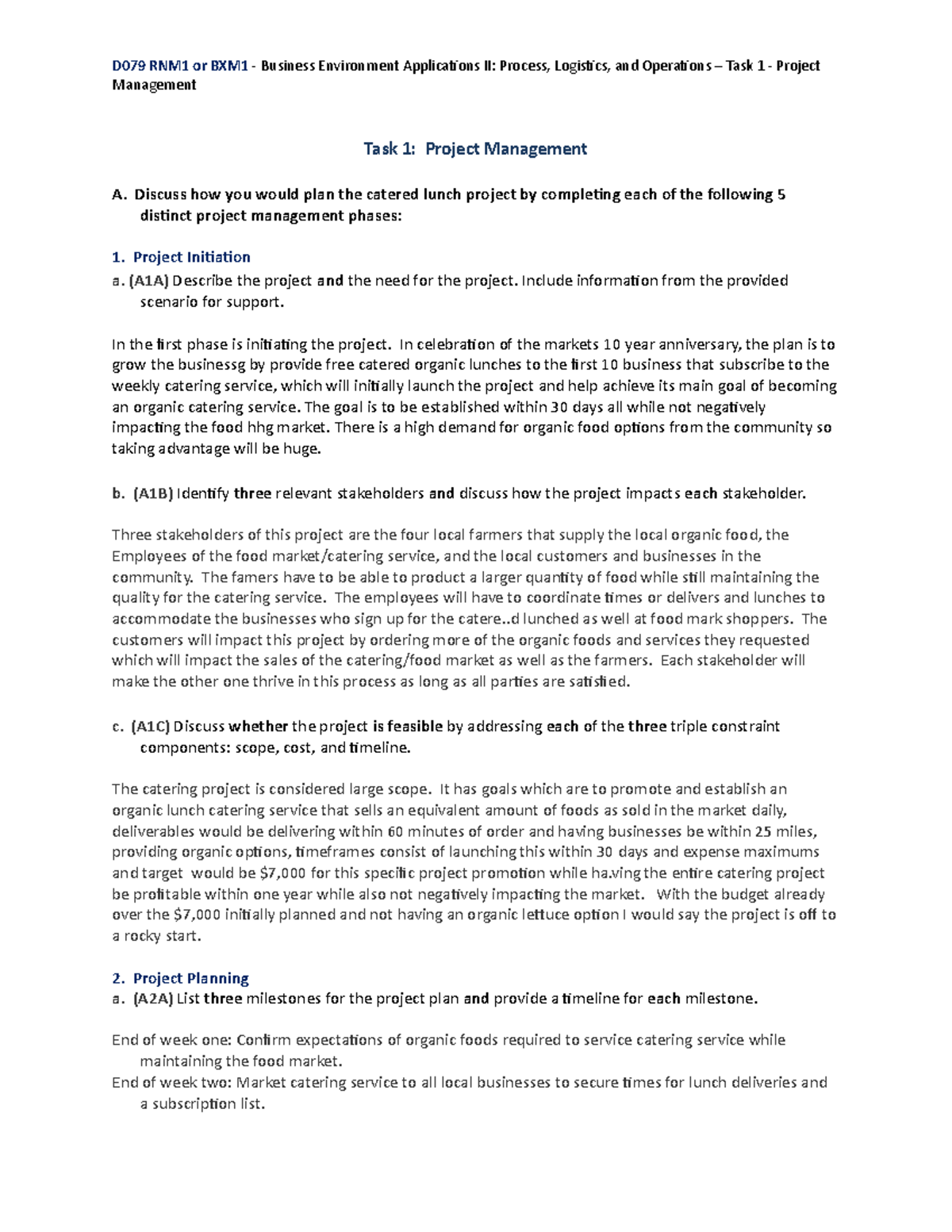 D079 - Working Template - Task 1 - D079 RNM1 or BXM1 - Business ...