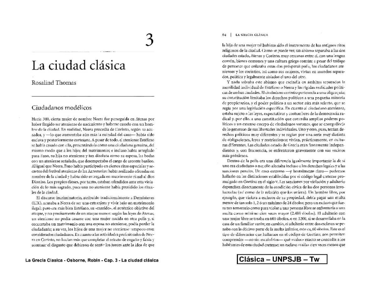 Rosalind Thomas - La grecia clasica - Robin Osborne - Cap 3 ok ...