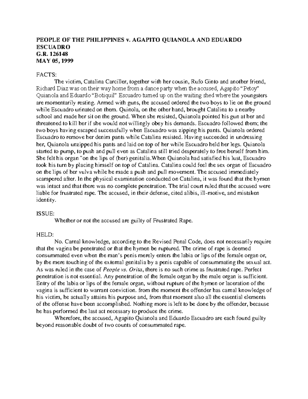 9 people-of-the-philippines-v-quinanola-pdf-free - PEOPLE OF THE PHILIPPINES v. AGAPITO QUIANOLA ...