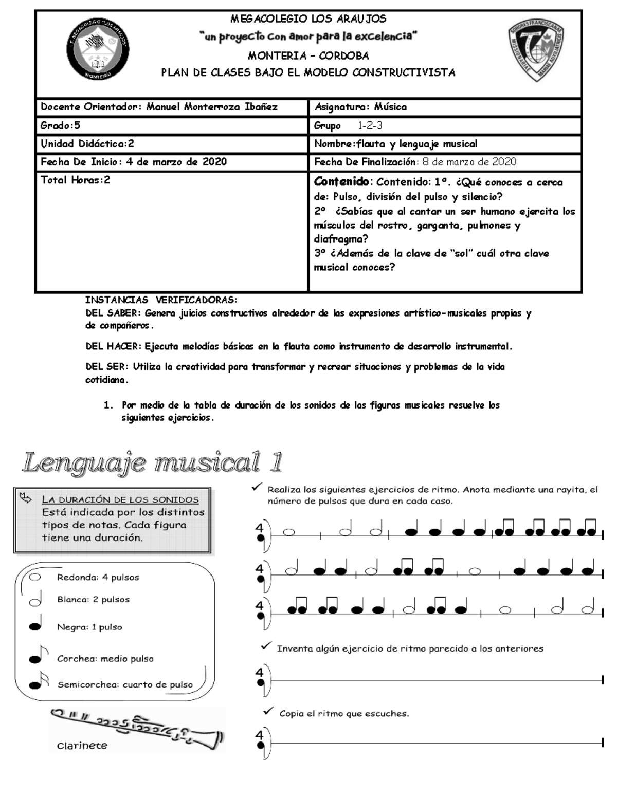 GUIA Grado Quinto - Guia de trabajo - Warning: TT: undefined function: 32 INSTANCIAS ...