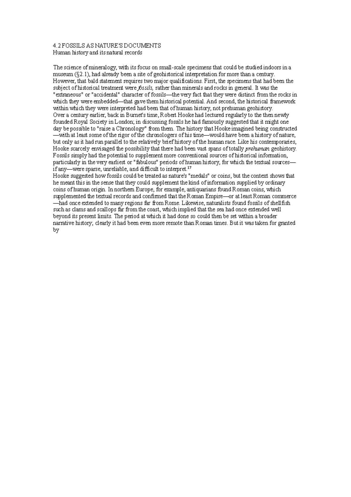 Rudwick, Bursting the limits (selection on fossils) - 4 FOSSILS AS ...