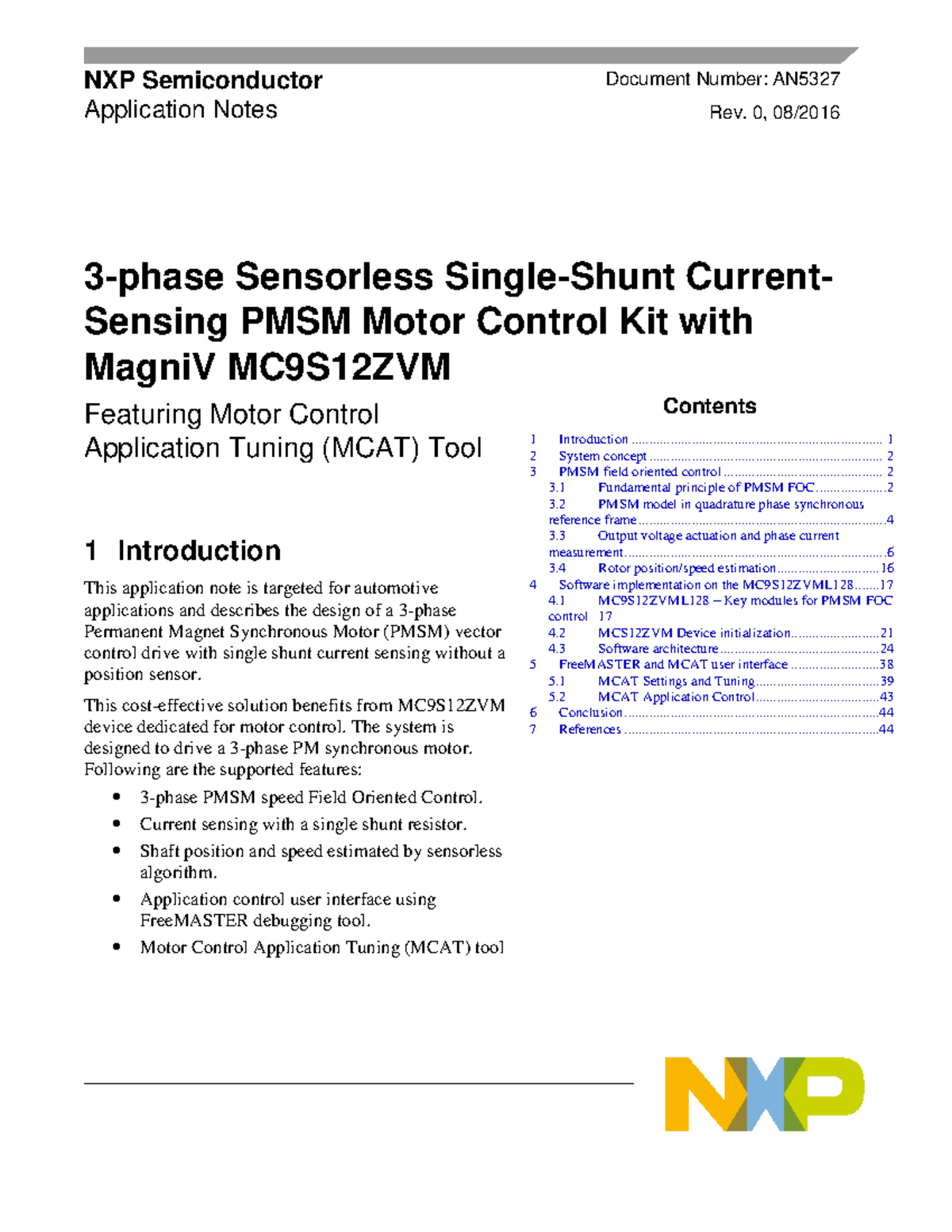 Phương án đo dòng dùng 1 điện trở Shunt-NPX - 3-phase Sensorless Single-Shunt Current- Sensing ...