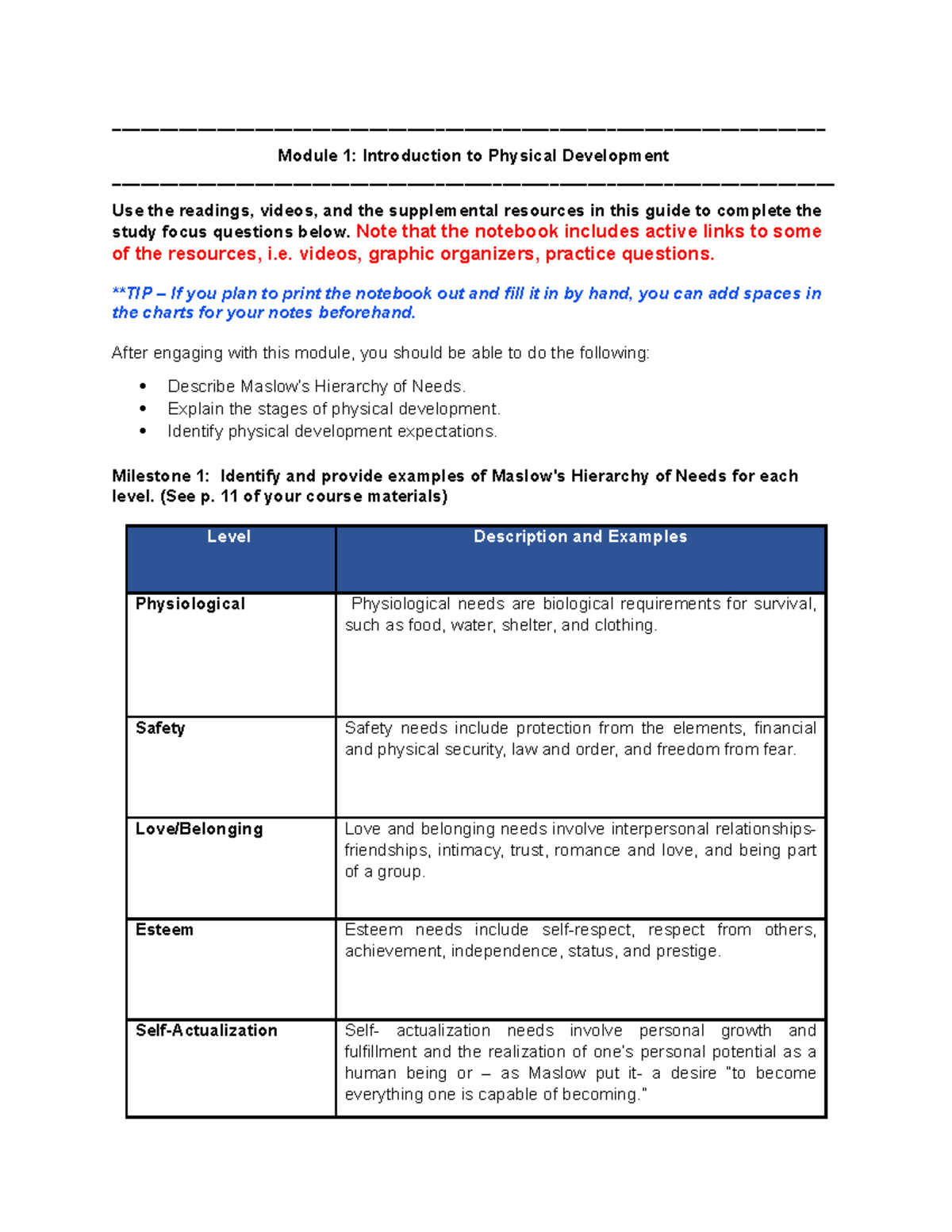 Module 1 Notebook (2) - Study - - Studocu