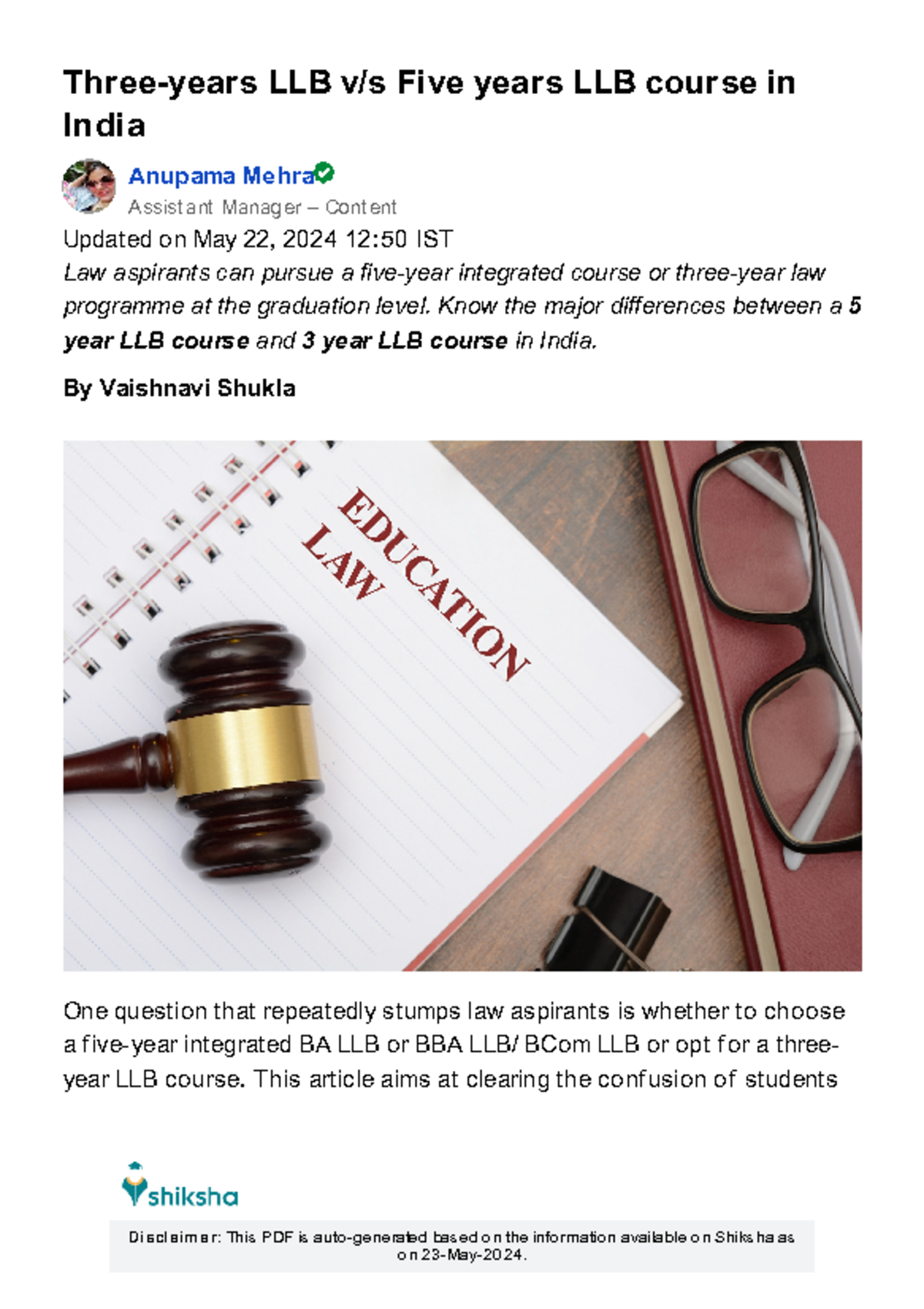 3 year LLB course in India - Three-years LLB v/s Five years LLB course ...