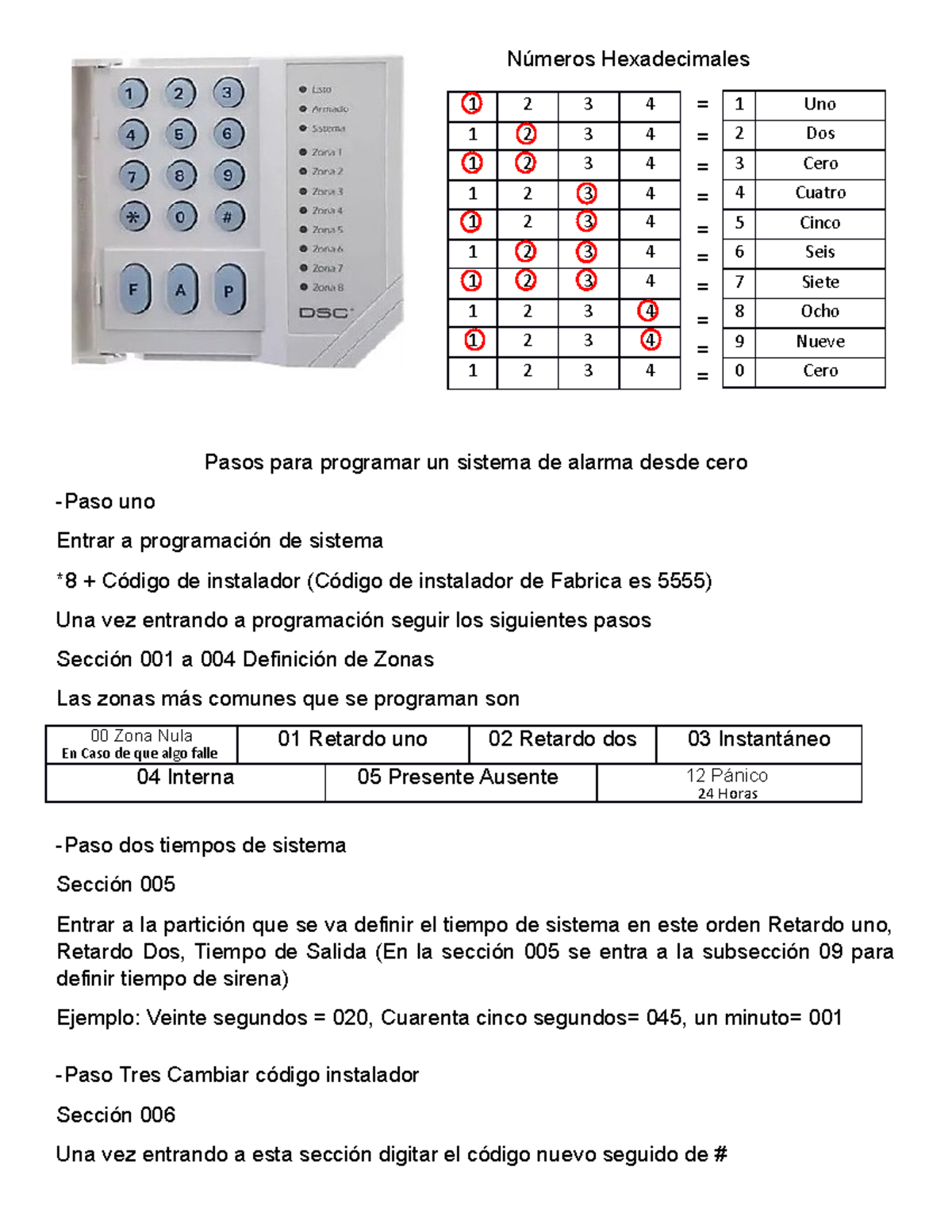 Guia basica para programacion de alarma - Pasos para programar un sistema de alarma desde cero ...