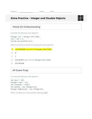 1.2.6 Ascii Art Problem Guide Code HS - Primitive Types AP Computer ...