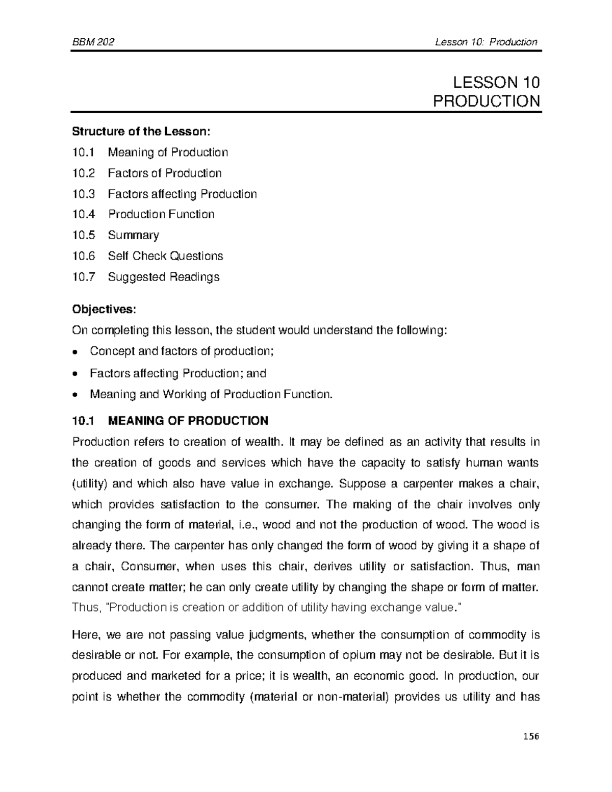 L 10 - LESSON 10 PRODUCTION - LESSON 10 PRODUCTION Structure of the ...