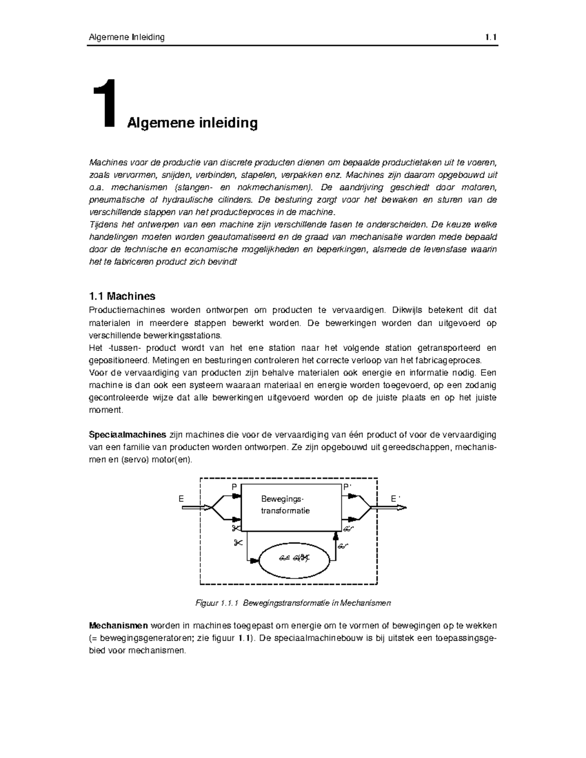 1 Inleiding ontwerpen van machines en mechanisme(1) - Algemene ...