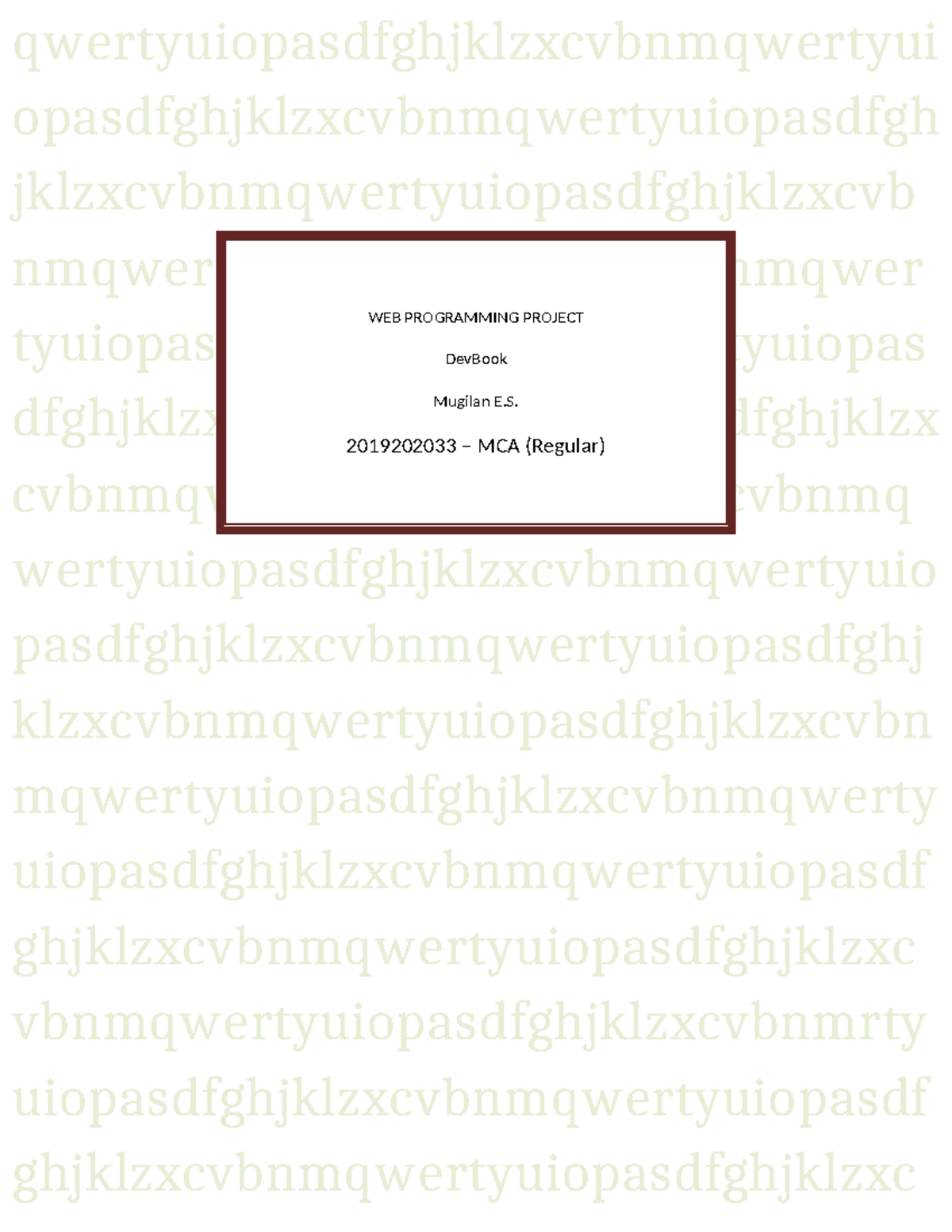 WEB Programming Project - Final - qwertyuiopasdfghjklzxcvbnmqwertyui ...