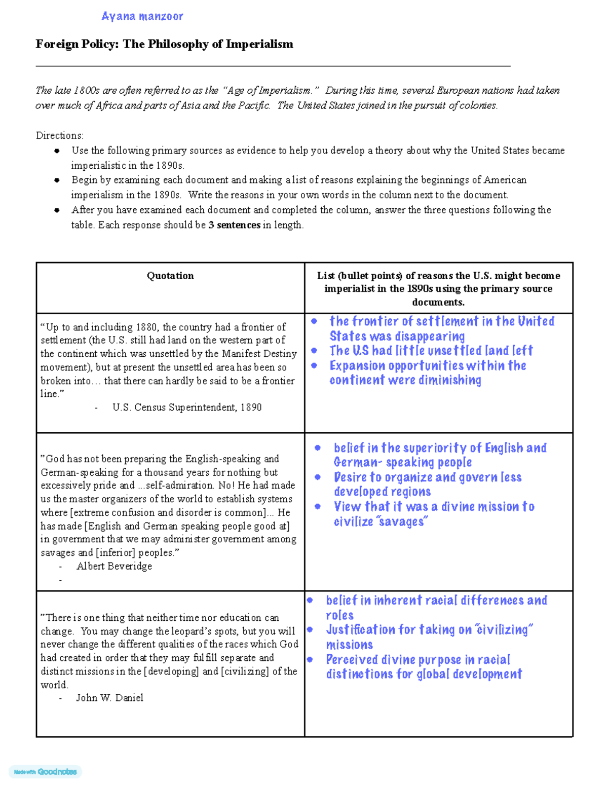 Foreign Policy Intro to Imperialism (2)-1 - Foreign Policy: The ...