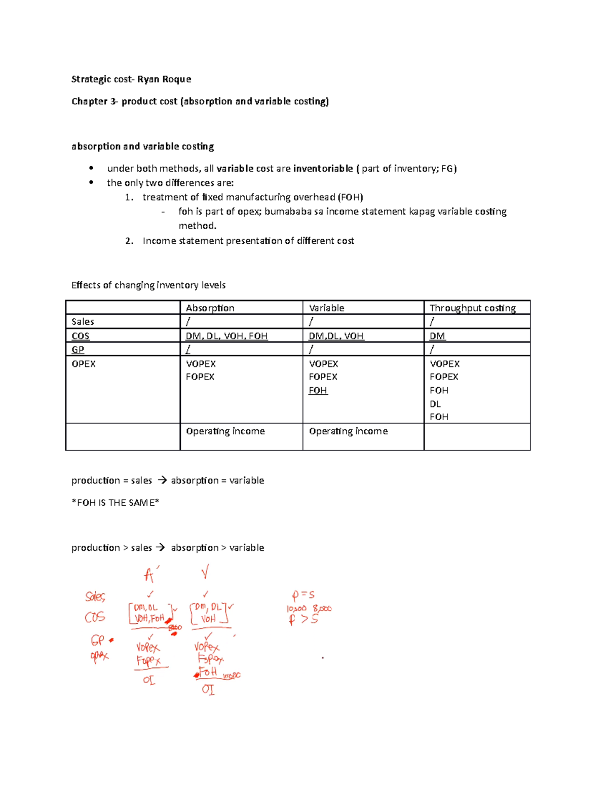 Strategic cost chapter 3 roque - Strategic cost- Ryan Roque Chapter 3 ...