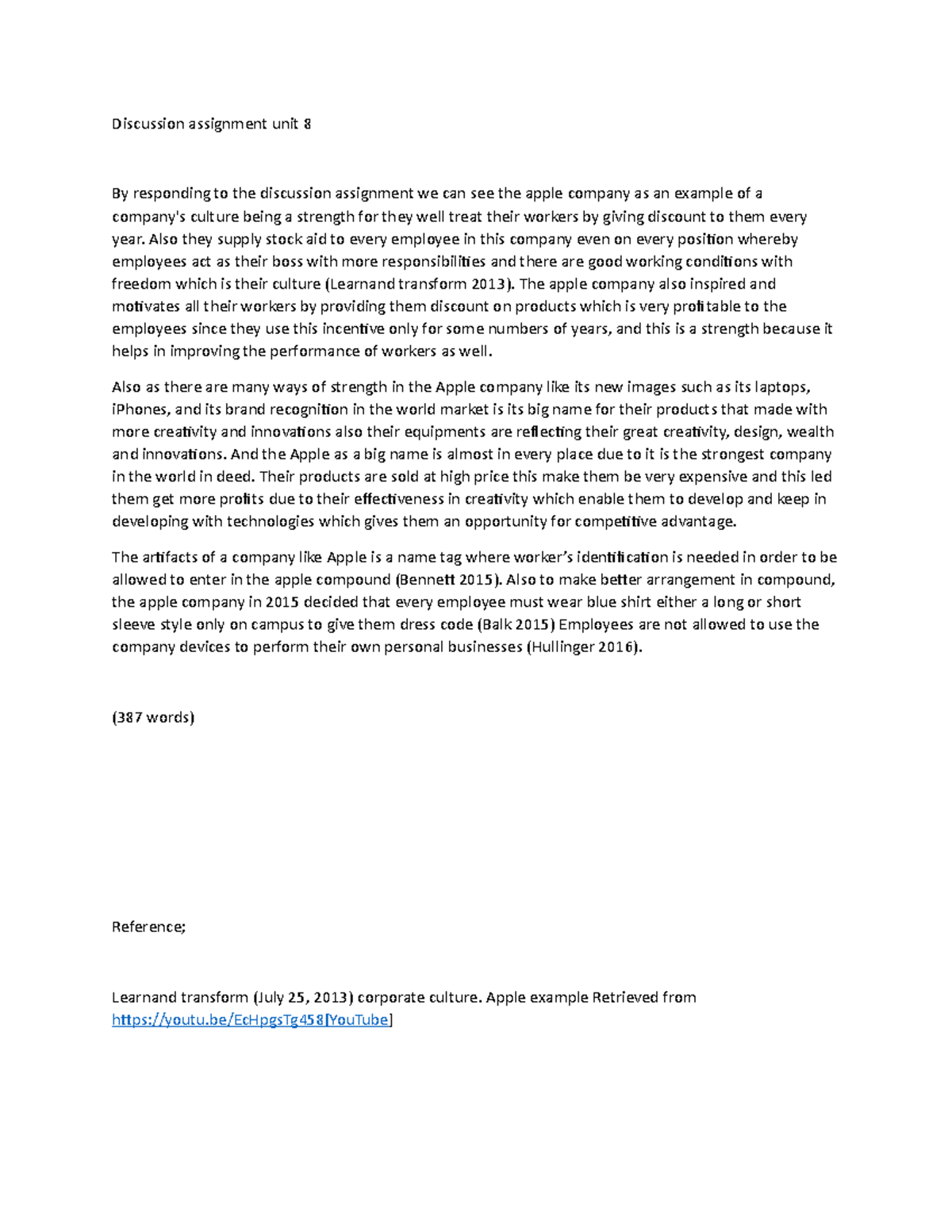 BUS 1101 Discussion assignment unit 8 - Discussion assignment unit 8 By ... BUS 1101 Discussion assignment unit 8 - Discussion assignment unit 8 By ...