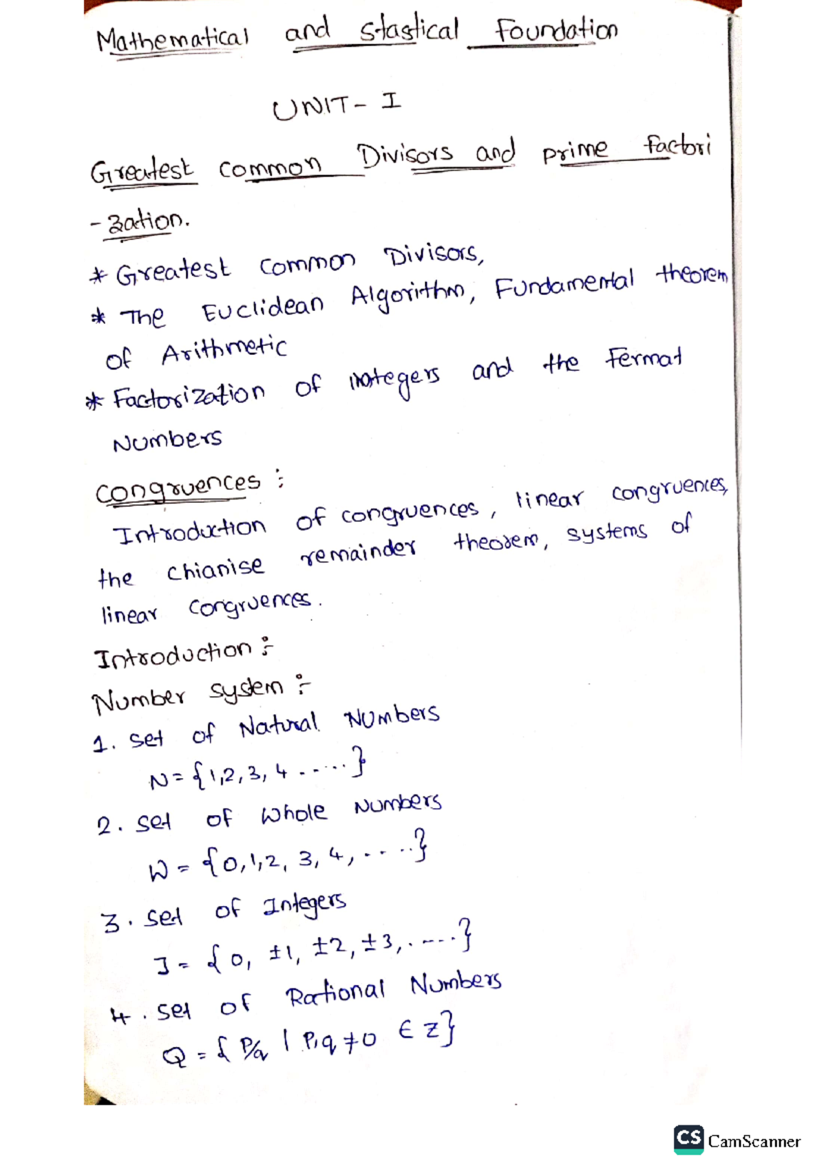 Msf unit 1 - Cse (ai & ml) - Studocu