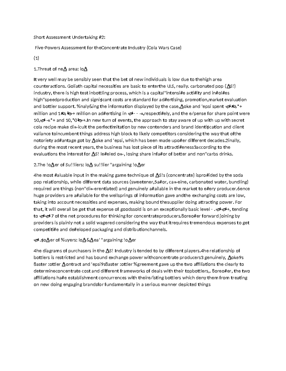Doc5 - excellent - Short Assessment Undertaking #2: Five-Powers ...