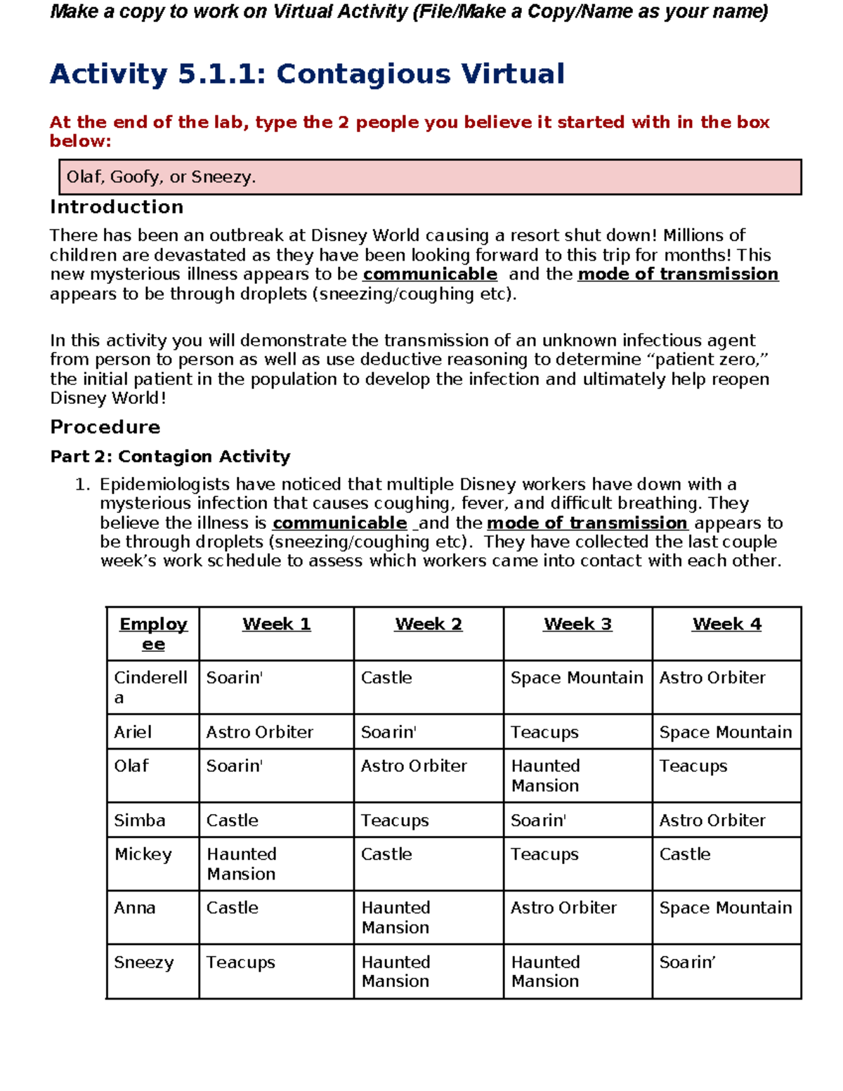 1.1.6 Contagious Virtual Activity - Make a copy to work on Virtual ...