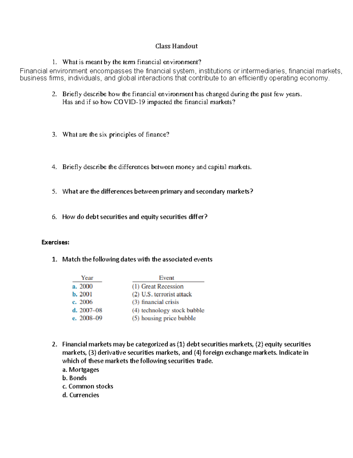 Class Handout - Chapter 1 - Project Management - Studocu