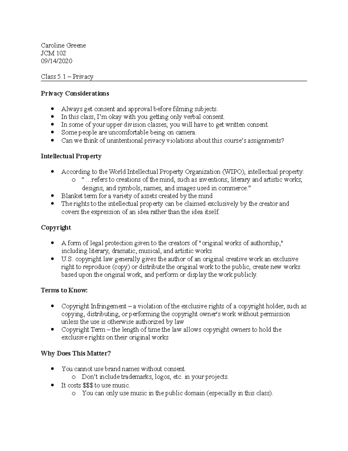 JCM 102 - 5.1 Privacy - JCM 102 - Alabama - Studocu