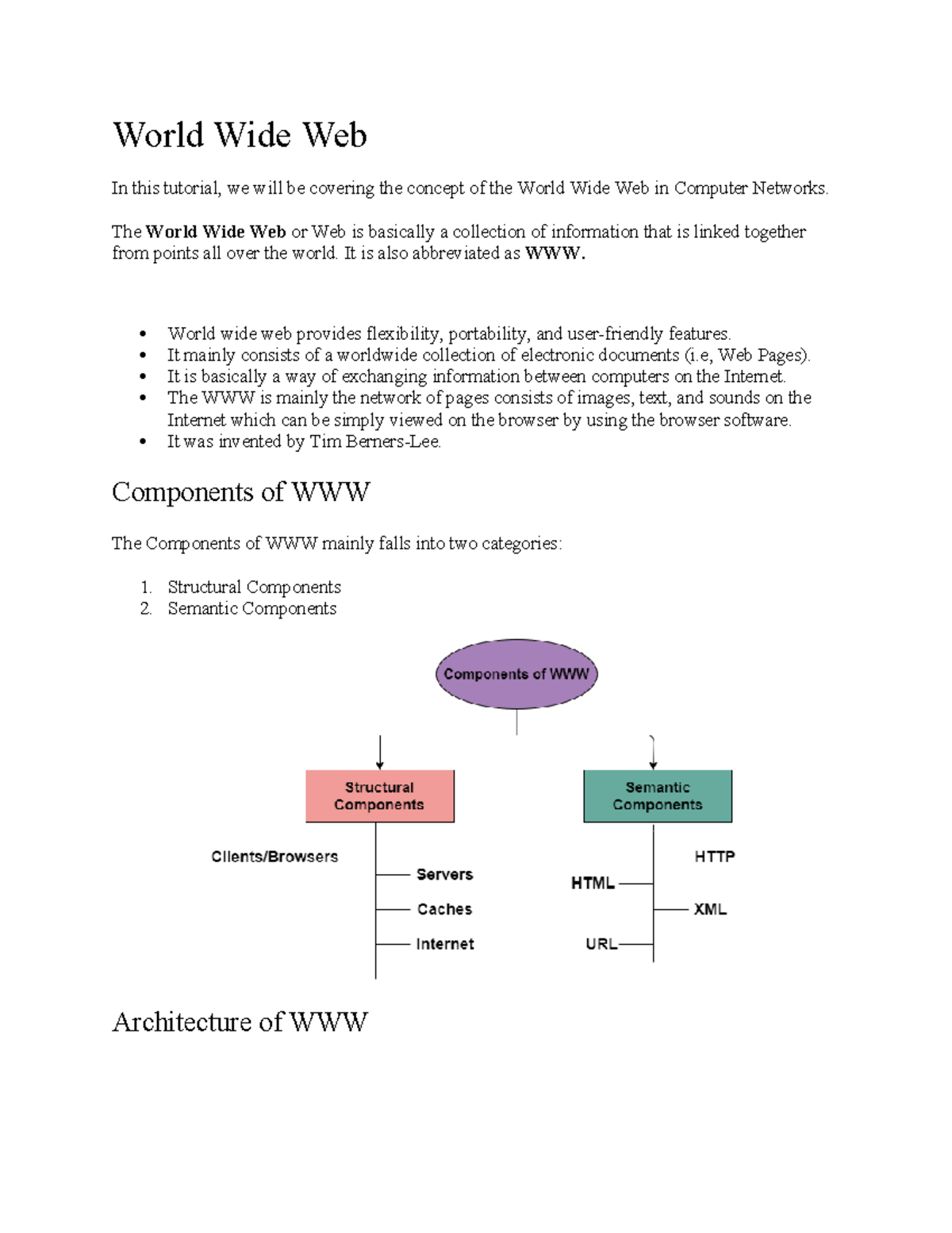 Unit v - dwdm - World Wide Web In this tutorial, we will be covering ...
