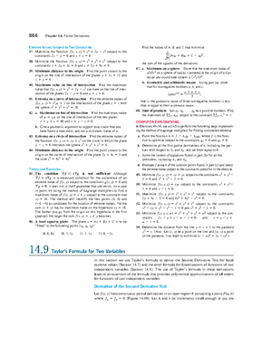 Math work ch14-10 - math work - 870 Chapter 14: Partial Derivatives EXAMPLE 1 Find a quadratic ...