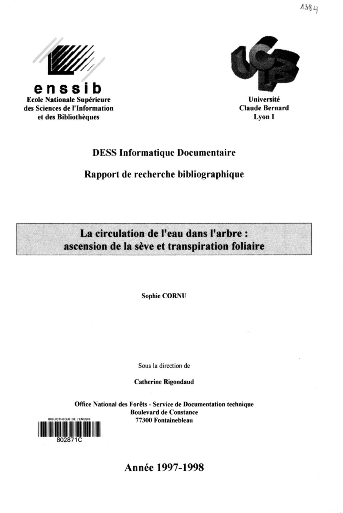 32633053 - Histoire - i| e n s s i b Ecole Nationale Sup^rieure des Sciences de 1'Information et ...