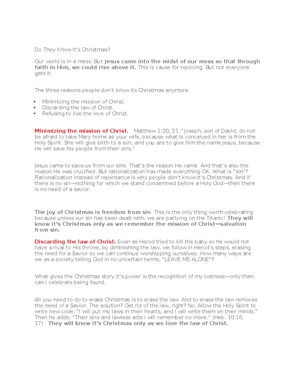 Do They Know Its Christmas - Do They Know It’s Christmas? Our world is ...