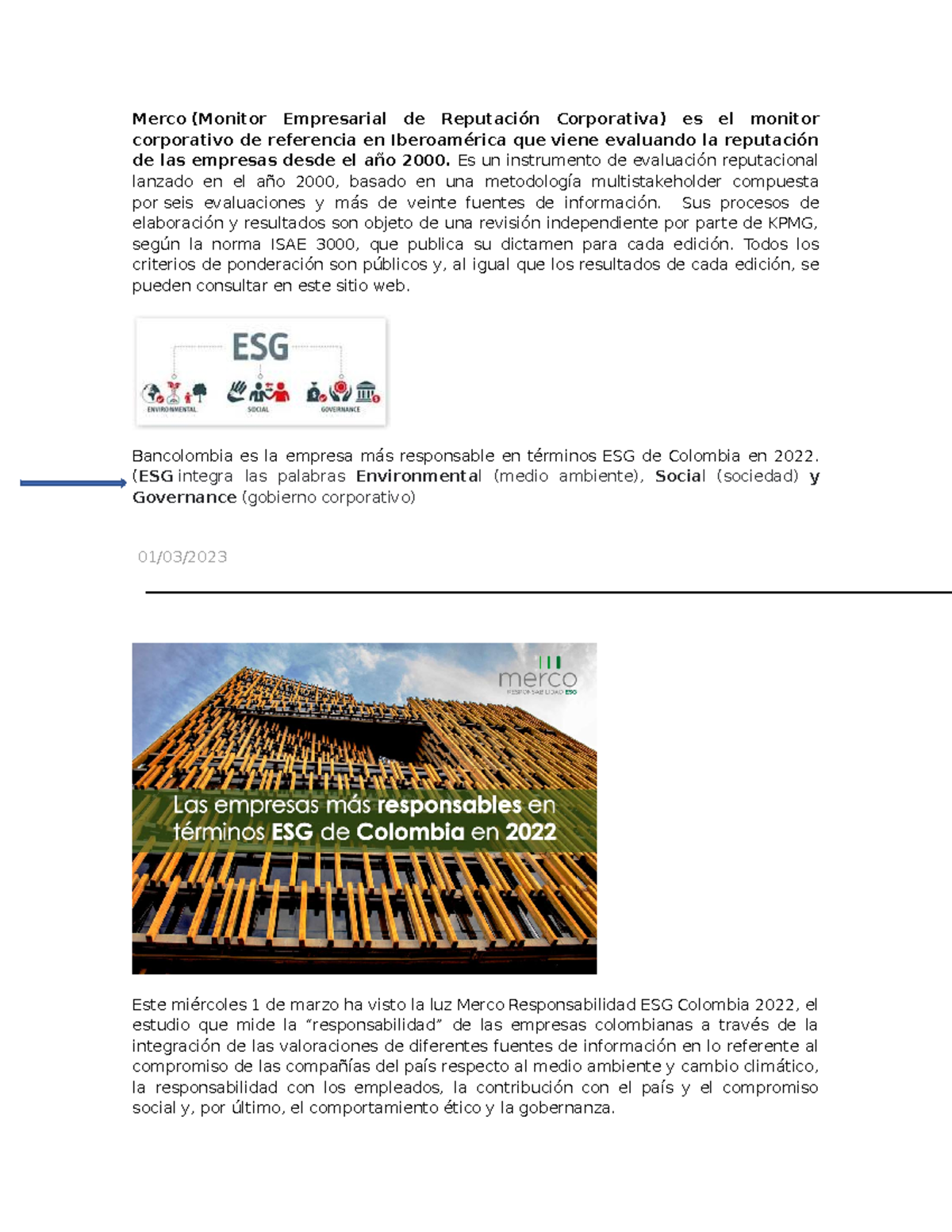 Informe Merco marzo 2023 - Merco (Monitor Empresarial de Reputación ...