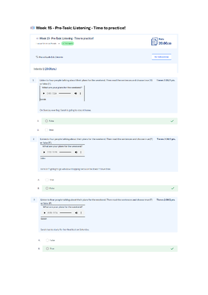 🔊 Week 16 - Pre-Task: Listening - Time to practice! - Week 16 Listening ...