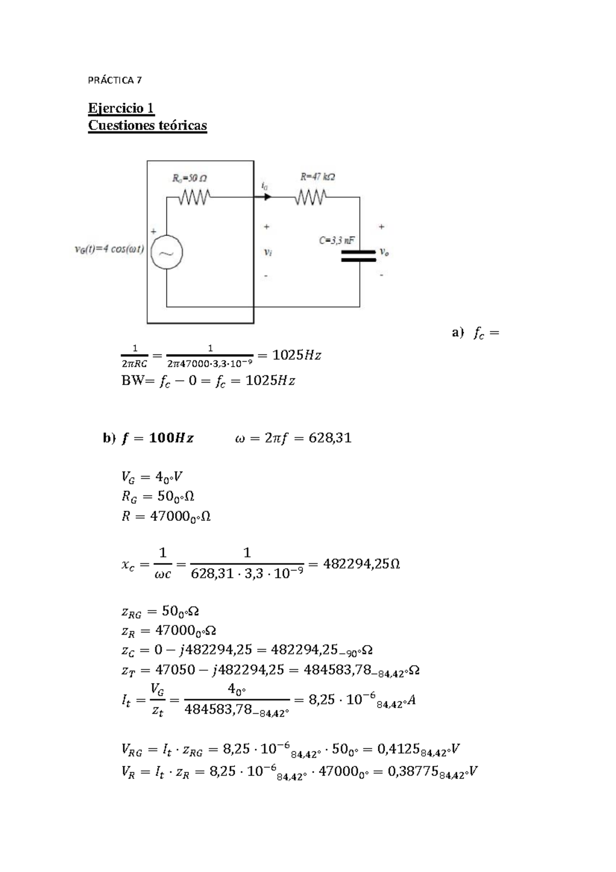 Práctica 7 Circuitos - Circuitos eléctricos - Warning: TT: undefined function: 32 - Studocu