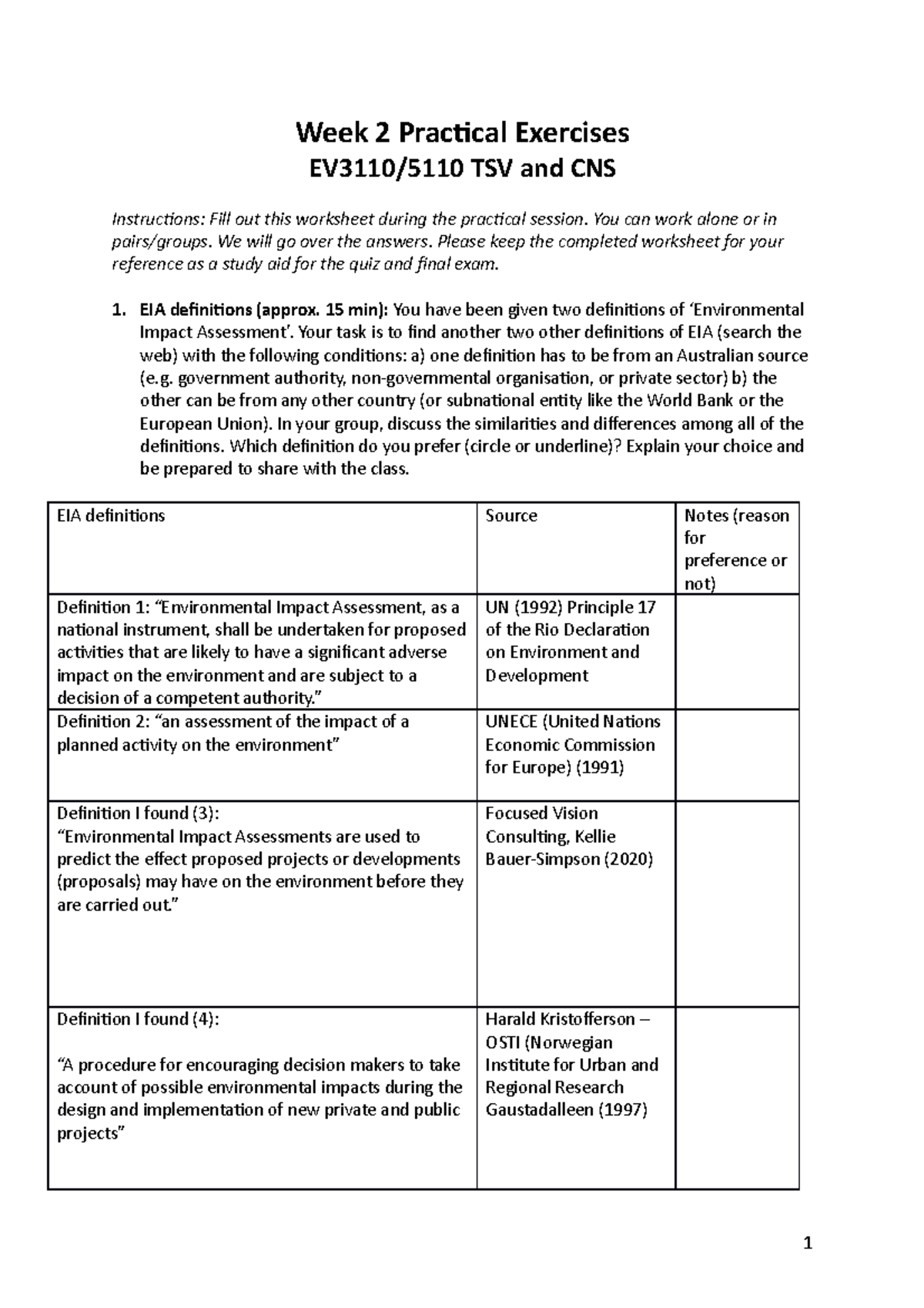 Week 2 Practical Exercises 2021 - Week 2 Practical Exercises EV3110 ...