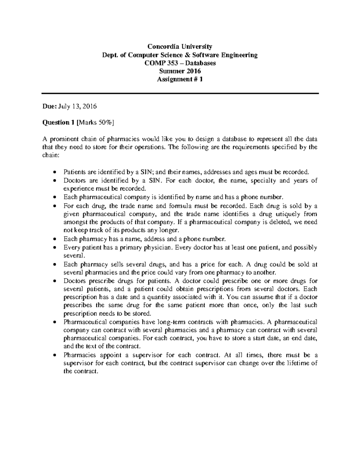 Seminar Assignments Assignment 1 4 Concordia University Dept Of Computer Science Software