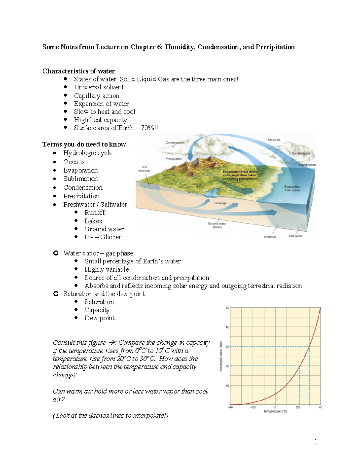Lec Ch 6 notes - Geography - Some Notes from Lecture on Chapter 6 ...