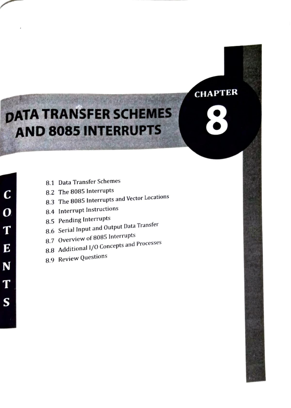 Microprocessor chapter 8 - C 0 T E N T s 8 Data Transfer Schemes 8 The ...