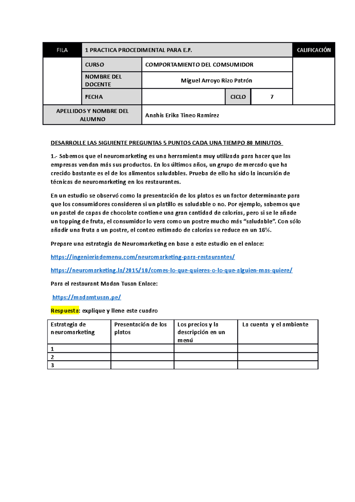 A-2 Practica Procedimental PARA E.F.docx SIN Resolver - FILA 1 PRACTICA ...