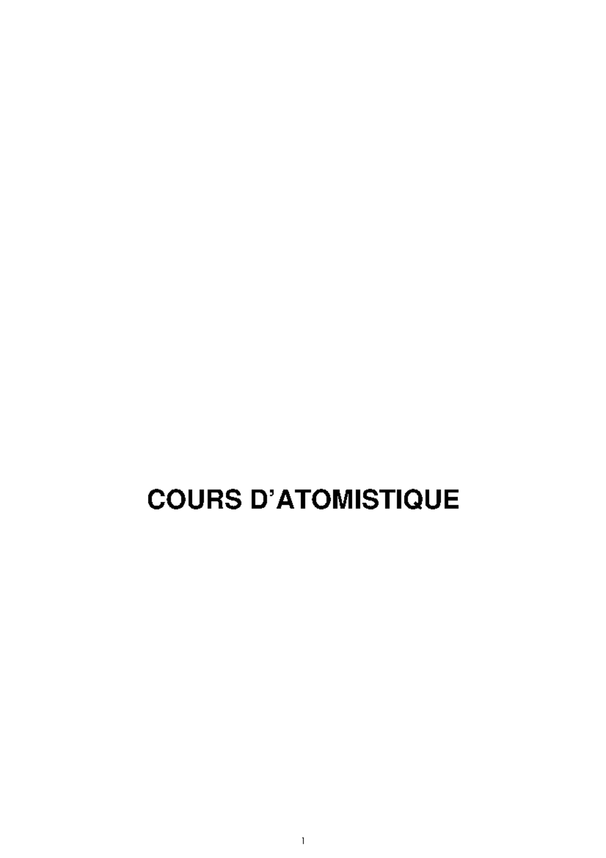 Cours Atomistique 4 - UNIVERSITE IBN ZOHR Ecole Nationale des Sciences Appliquées d’Agadir ...