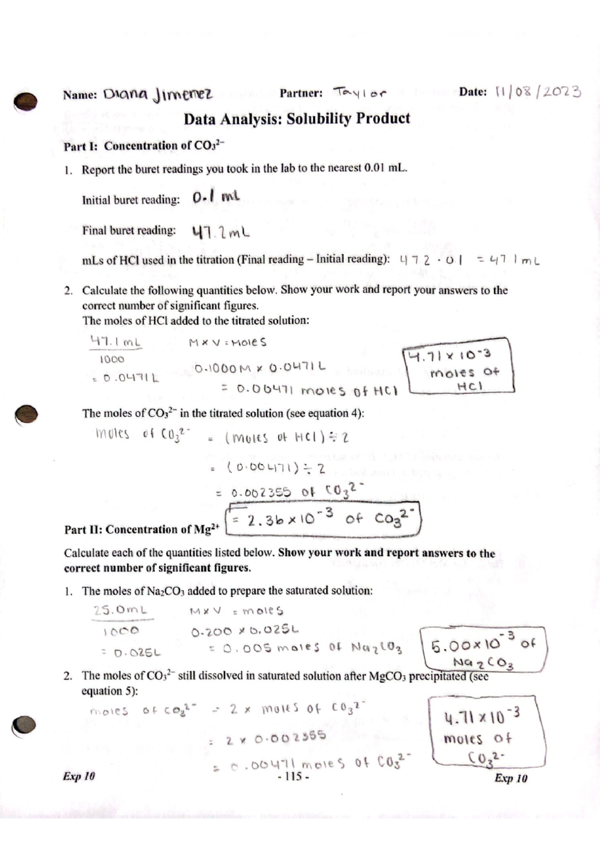 Solubility Product - chem 1212 - Studocu