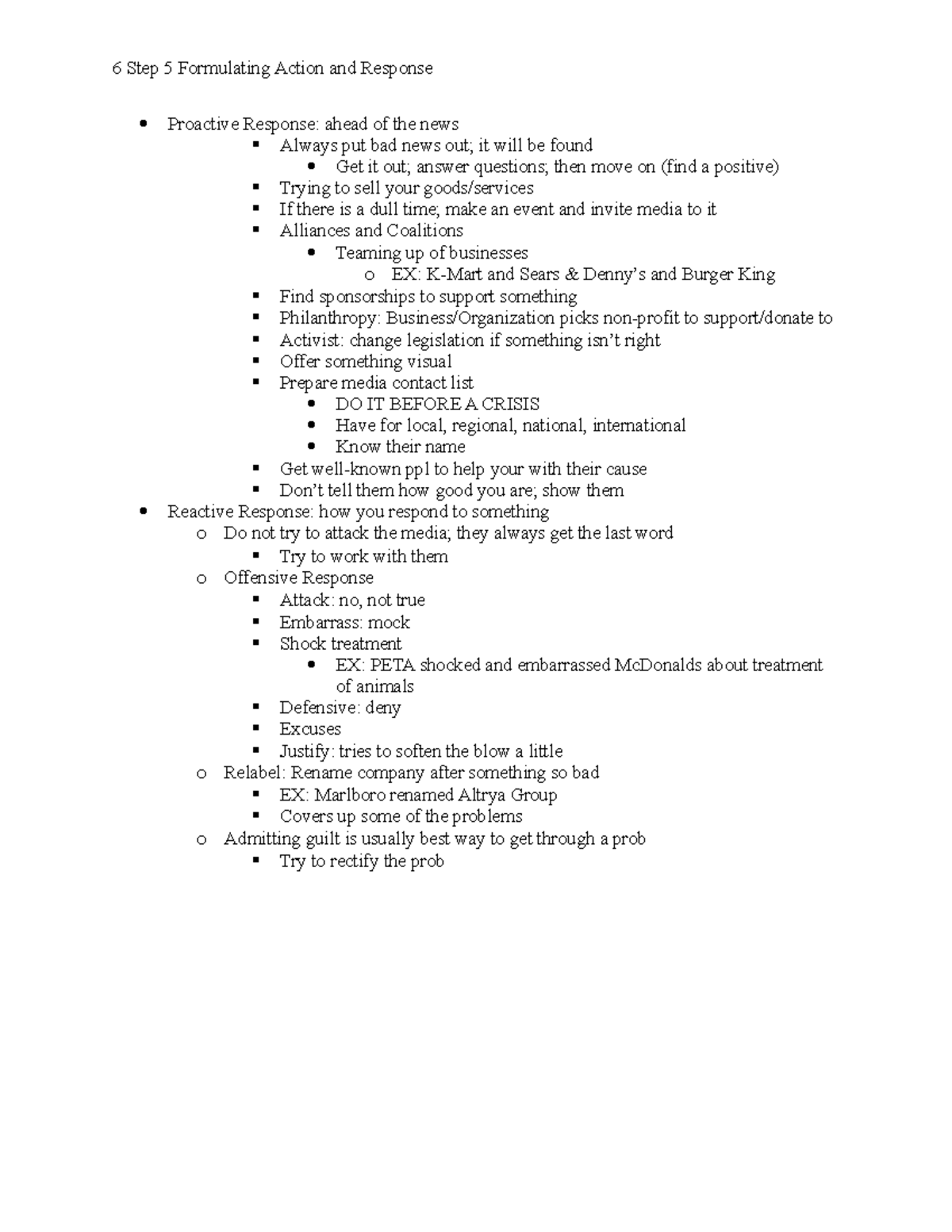 6 Step 5 Formulating Action and Response - Studocu