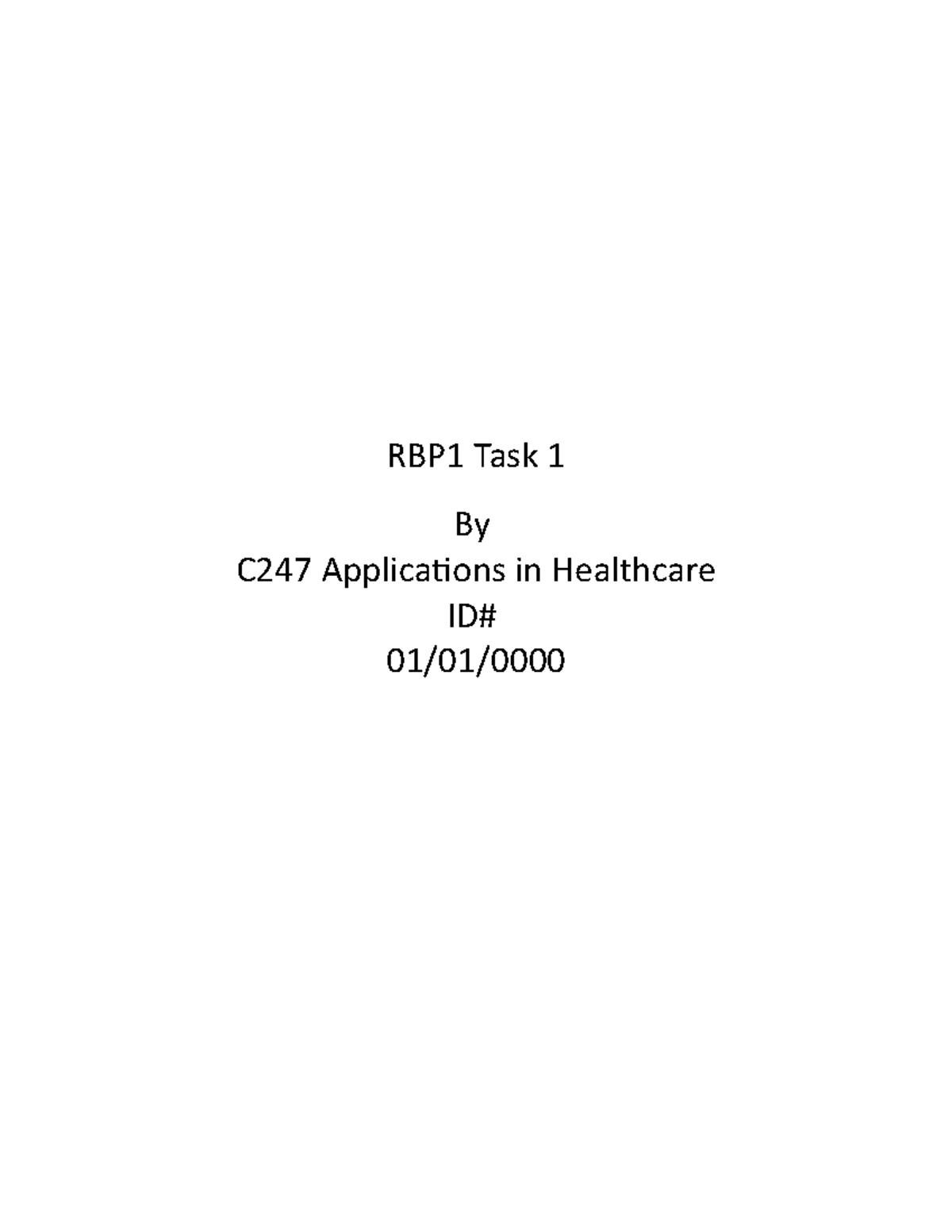 RBP1 task 1 - its PO assignment for C427 - RBP1 Task 1 By C247 ...