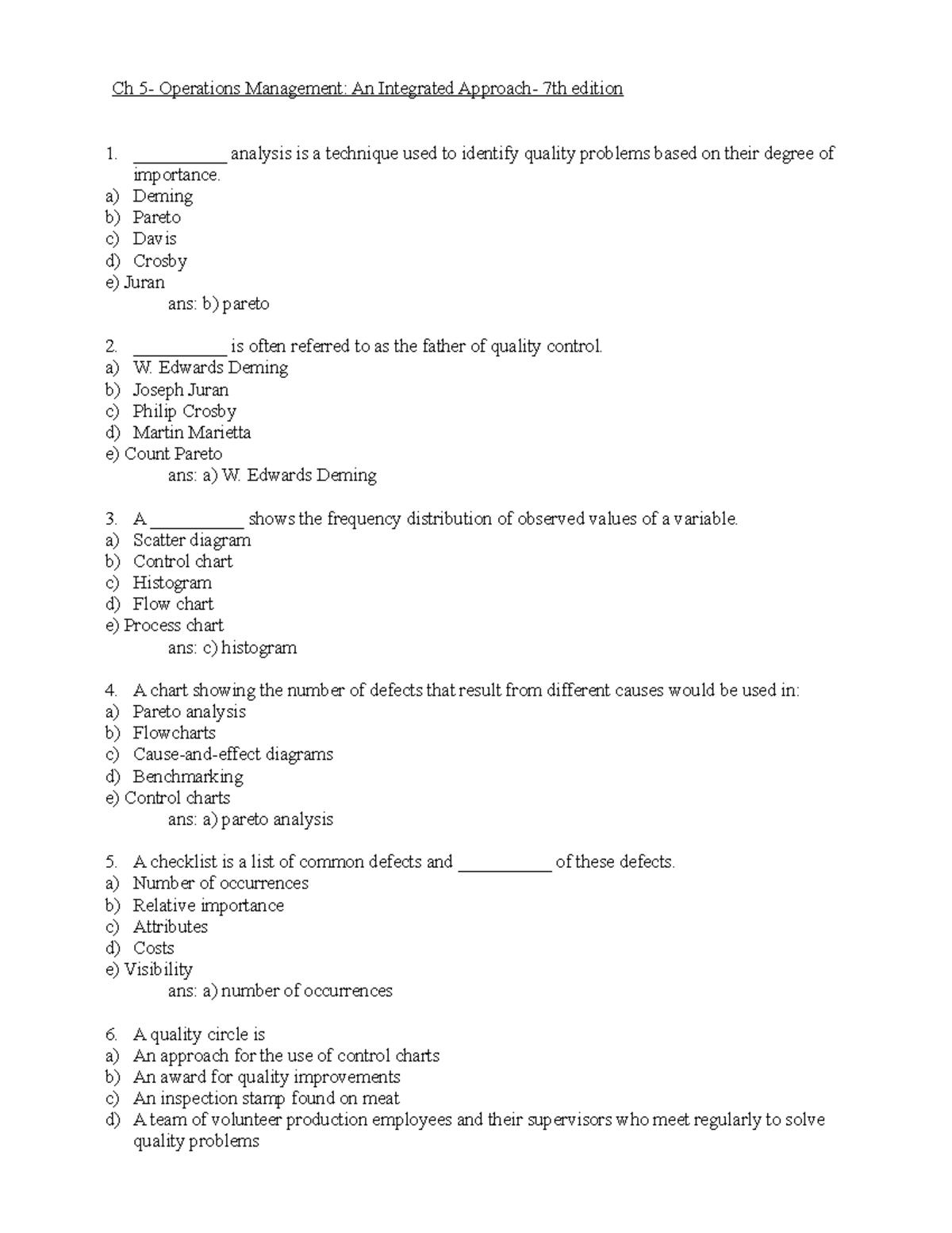 Ch 5- Operations Management An Integrated Approach- 7th edition - Ch 5 ...