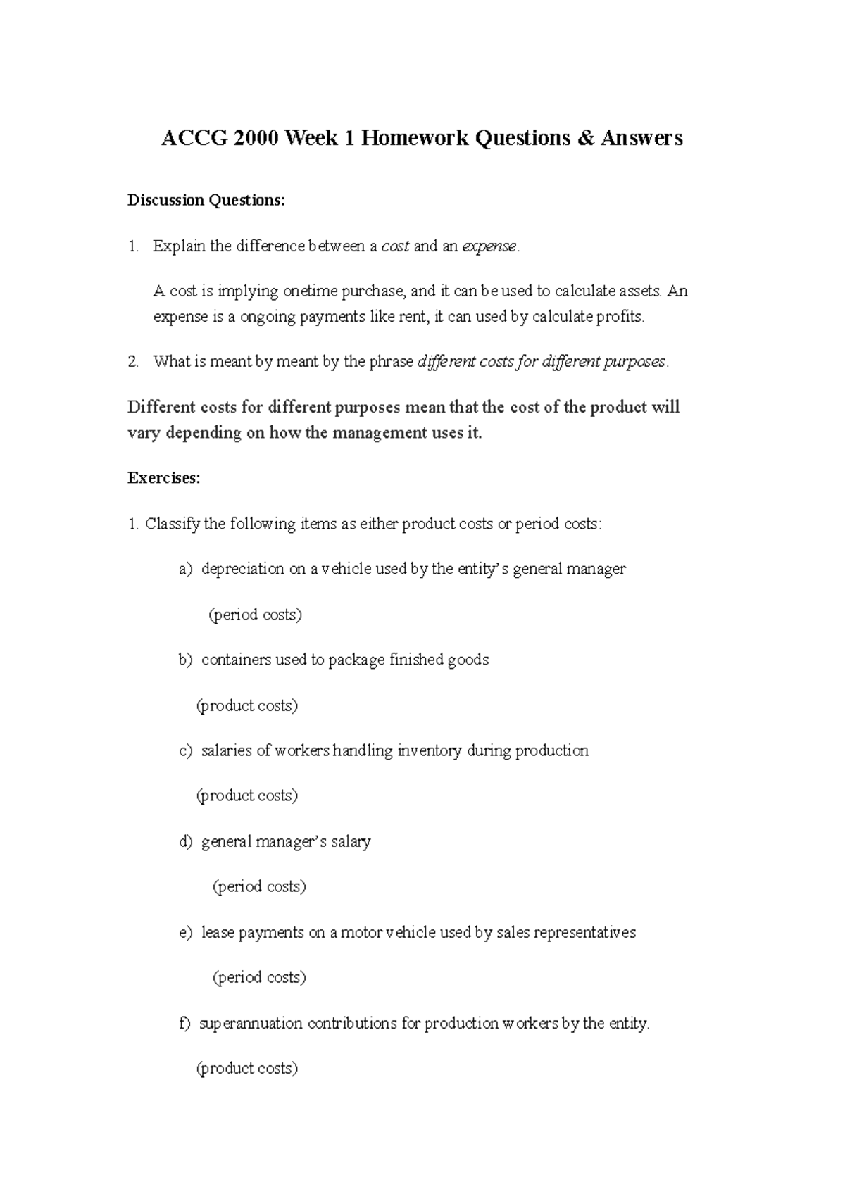 ACCG 2000 Week 1 Homework Questions & Answers - ACCG 2000 Week 1 Homework Questions & Answers ...