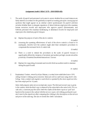 12 TEST 2 AUD339 JUNE 2022 Question - UNIVERSITI TEKNOLOGI MARA TEST 2 ...