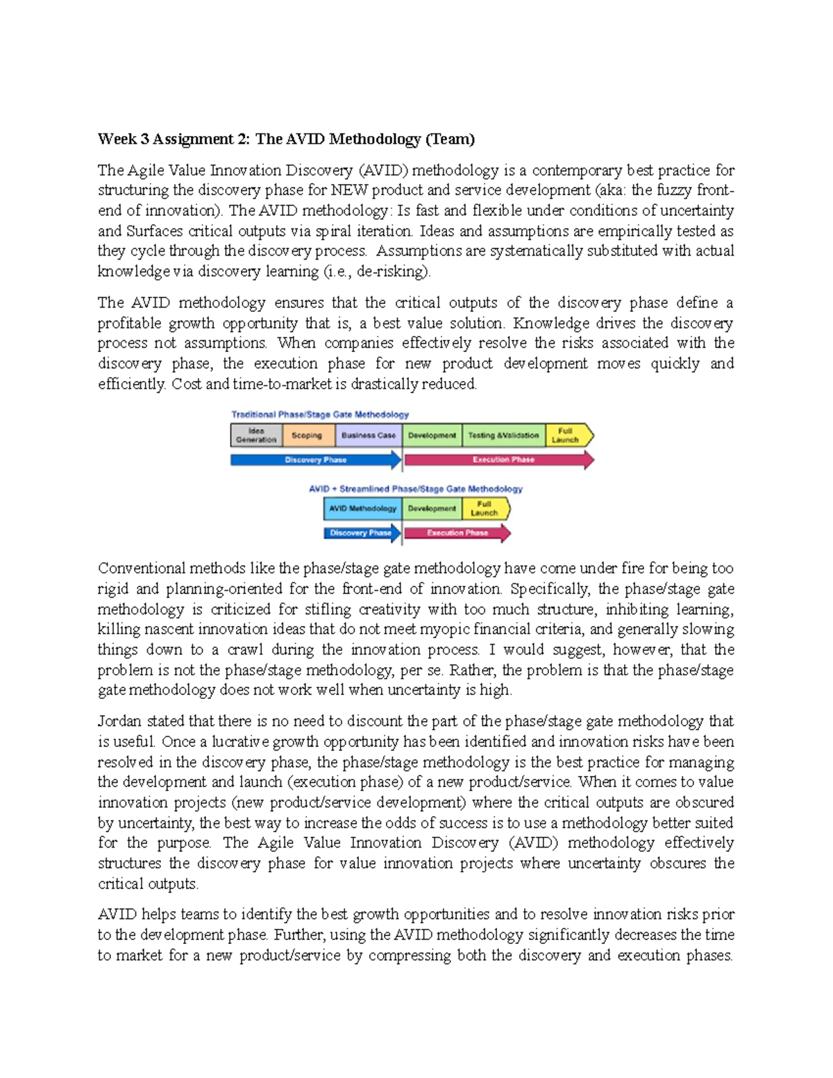 Week 3 Assignment 2 The AVID Methodology (Team) - Week 3 Assignment 2 ...