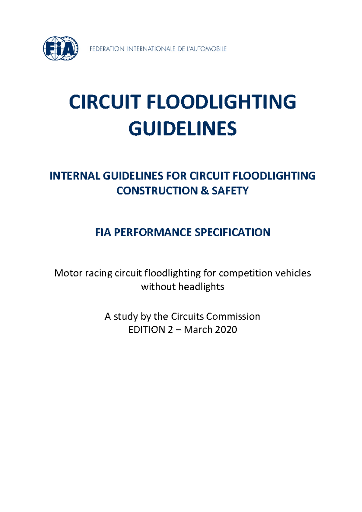 Fia circuit floodlighting guidelines 2020 v1 - CIRCUIT FLOODLIGHTING ...