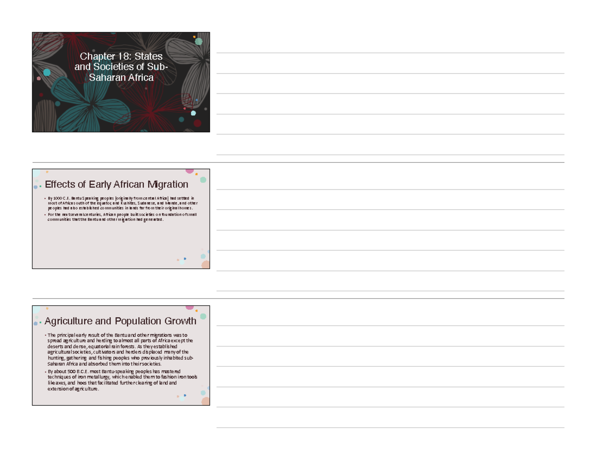 Chapter 18 - Notes on Sub societies in Africa - Chapter 18: States and ...