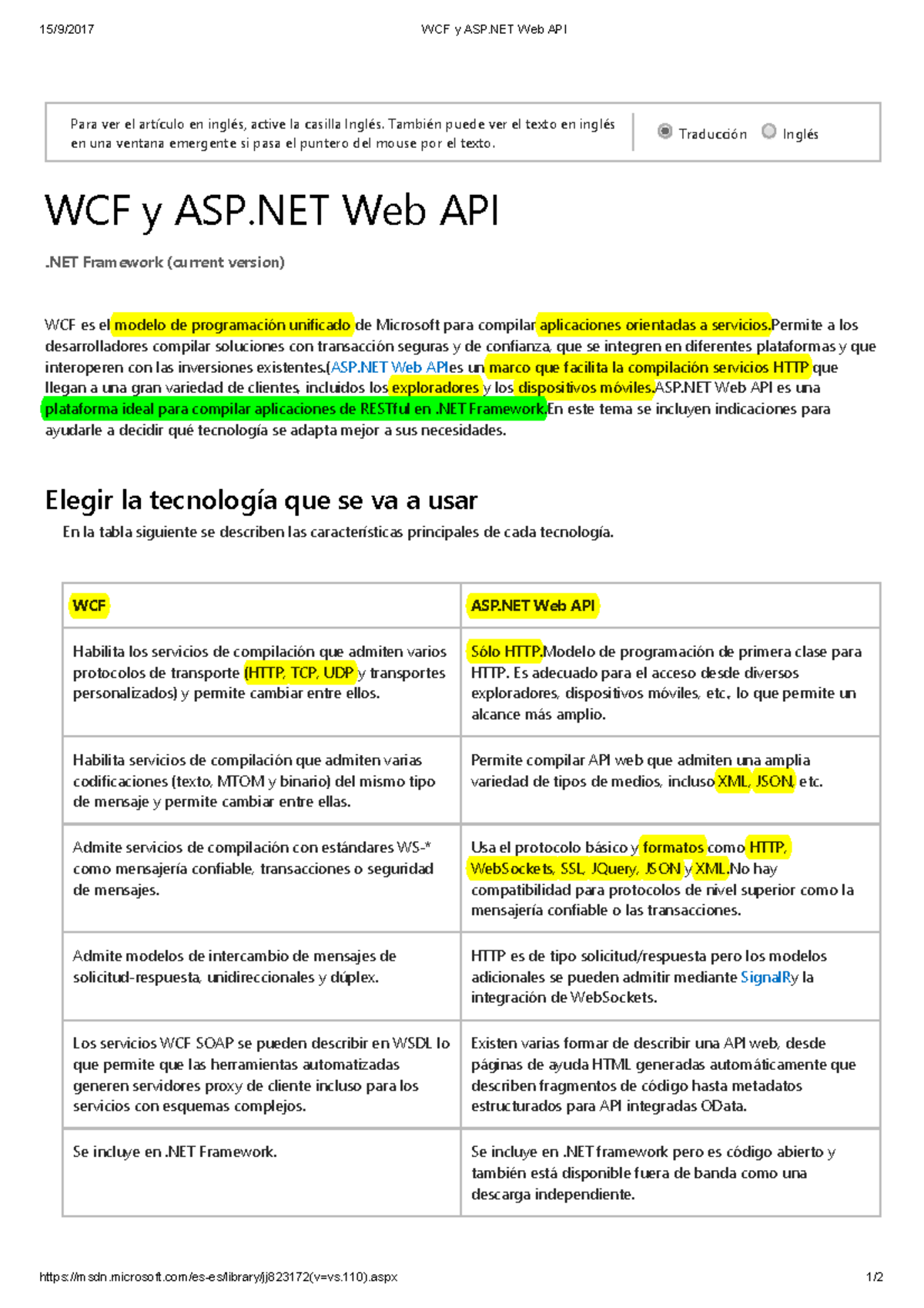 WCF y ASP - libro técnico - 15/9/2017 WCF y ASP Web API - Studocu