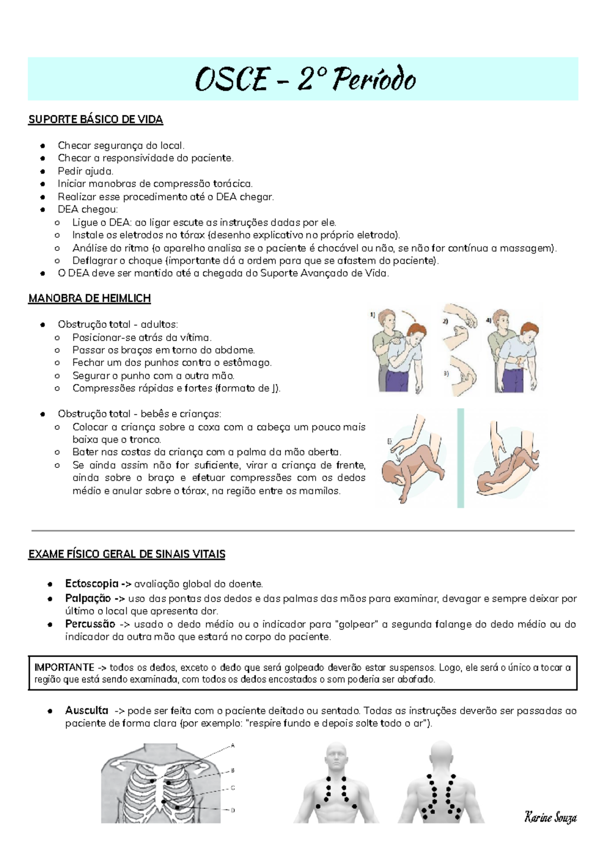 OSCE - 2° período - Roteiro para OSCE 2º período afya - OSCE - 2 ...