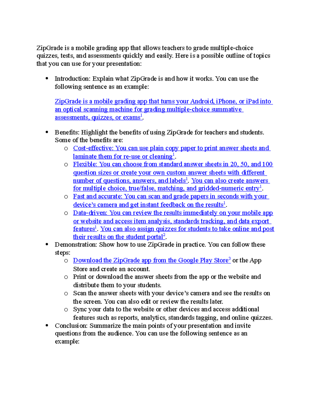 Zip Grade is a mobile grading app that allows teachers to grade ...